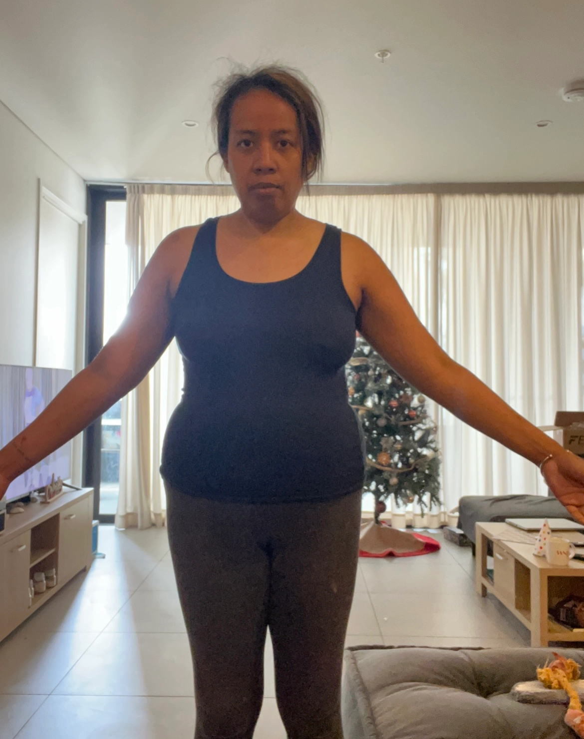 Before After Transformation - 41 days of doing Chloe Ting! Did 2024 weight loss and 2022 shred ba...