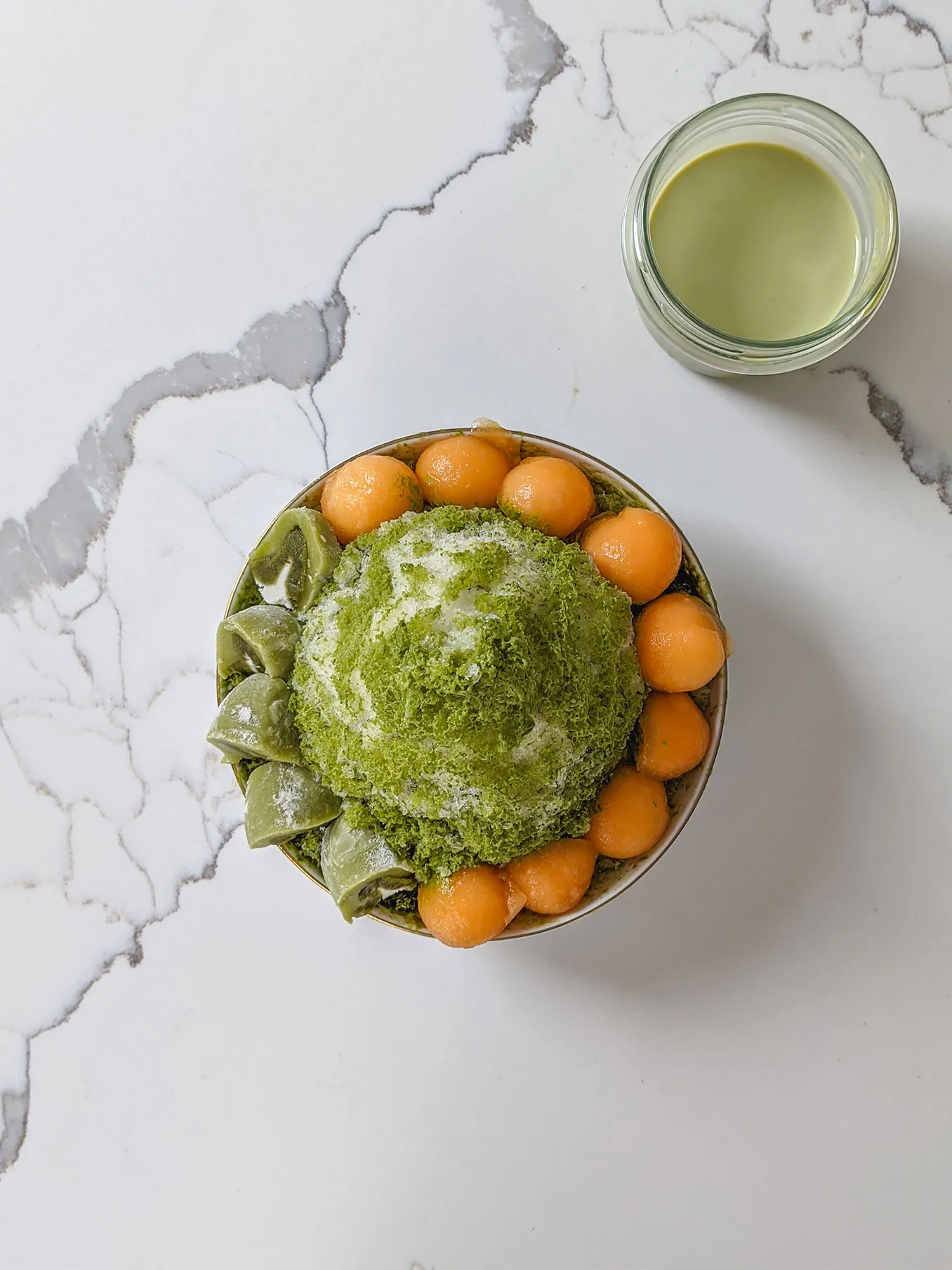 Matcha Shaved Ice Dessert - Chloe Ting Recipes