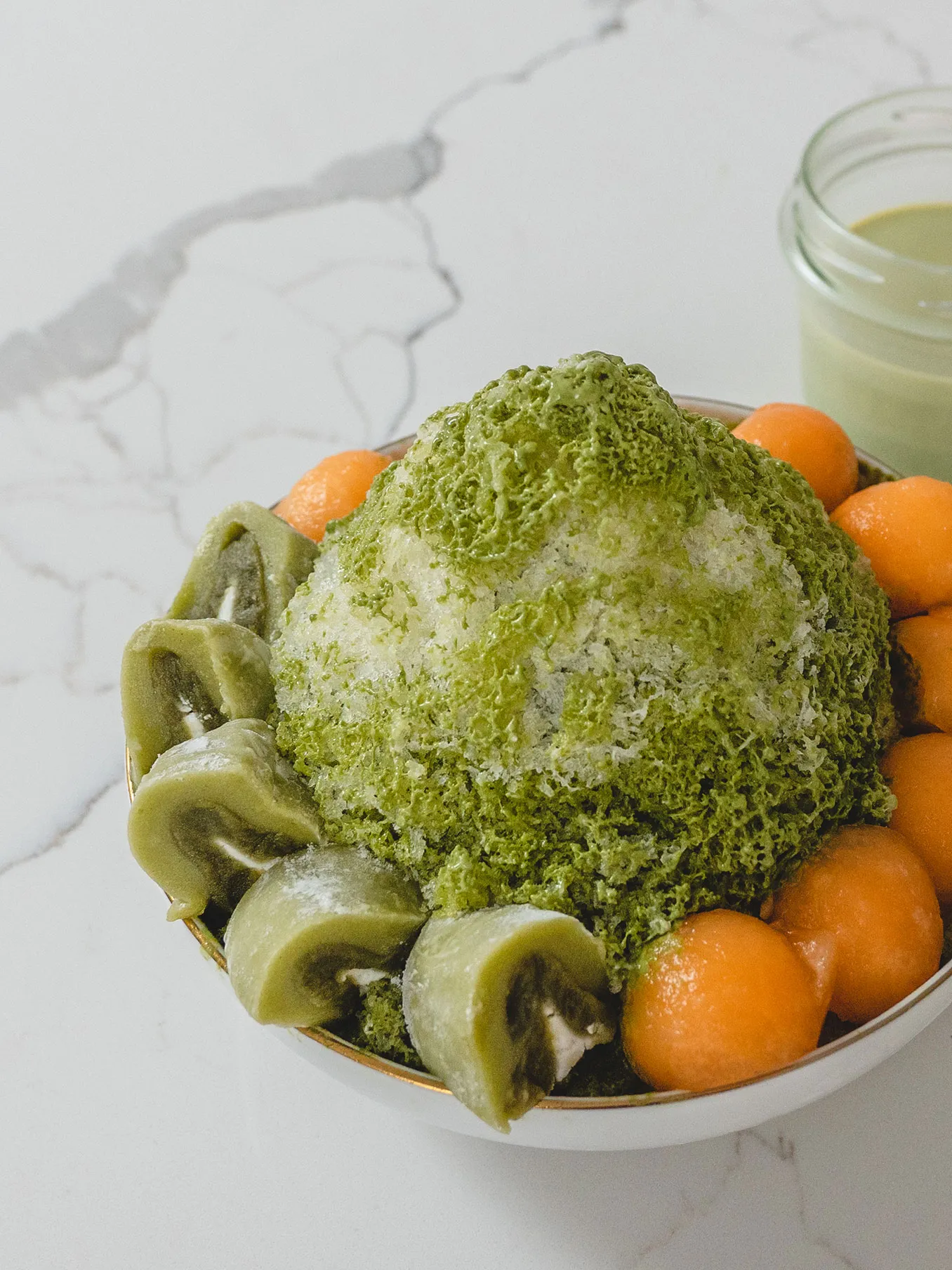 Matcha Shaved Ice Dessert - Chloe Ting Recipes