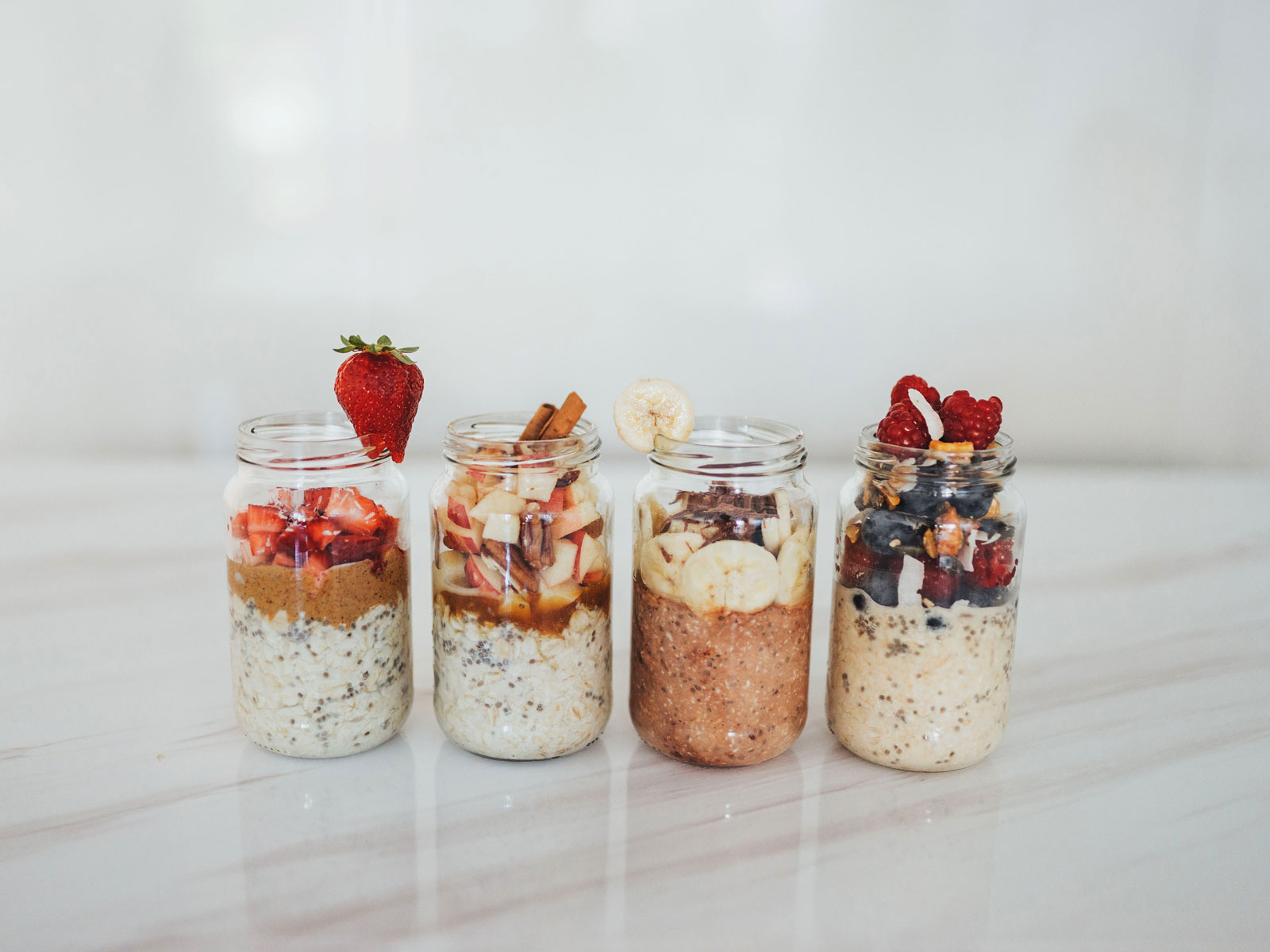 Easy Overnight Oats - 4 Flavors - Chloe Ting Recipes