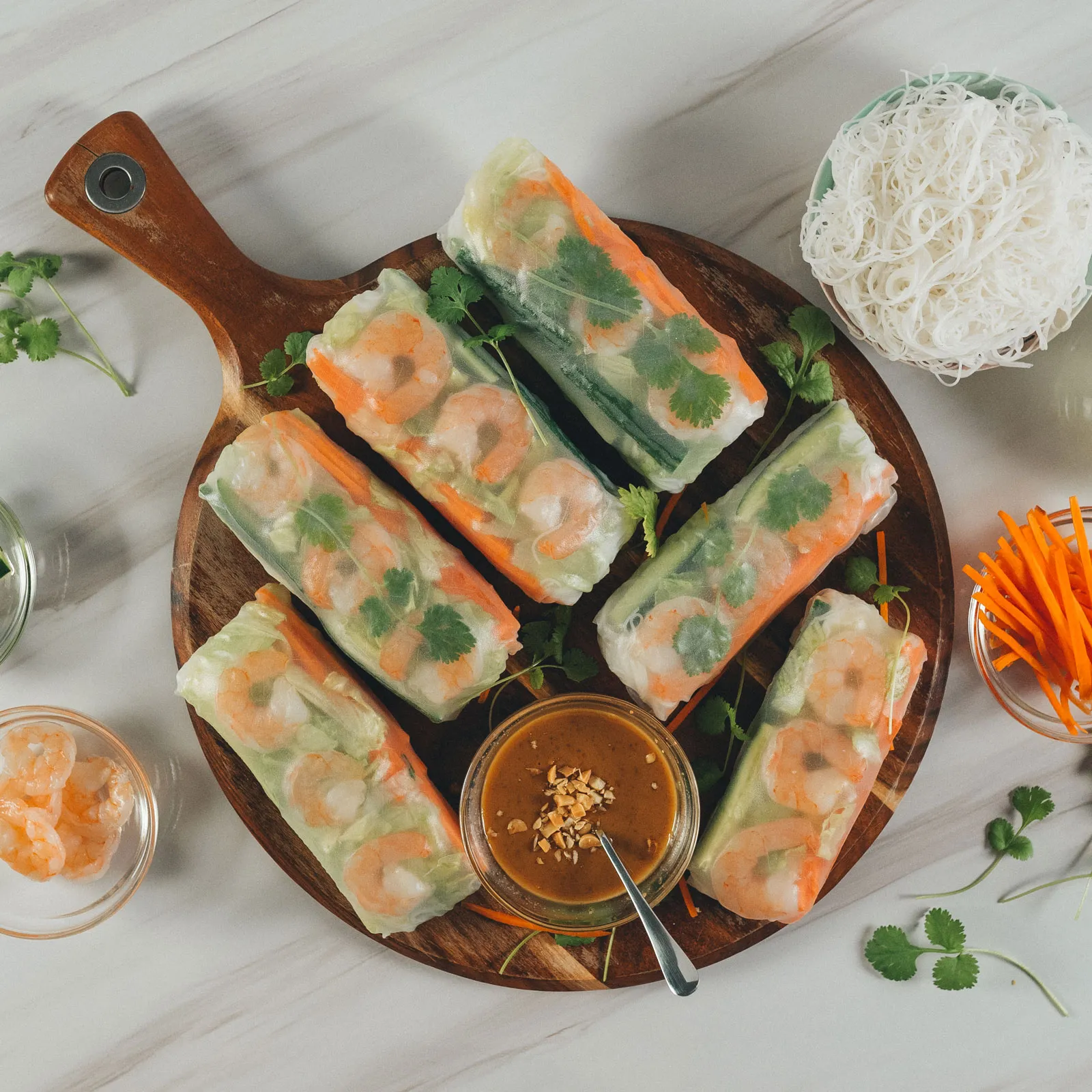 Easy Rice Paper Rolls - Chloe Ting Recipes