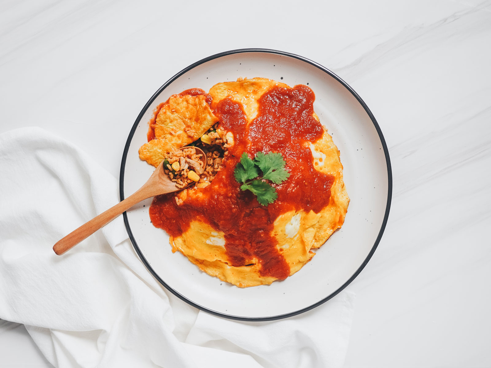 Omurice (Japanese Omelet Rice) - Chloe Ting Recipes