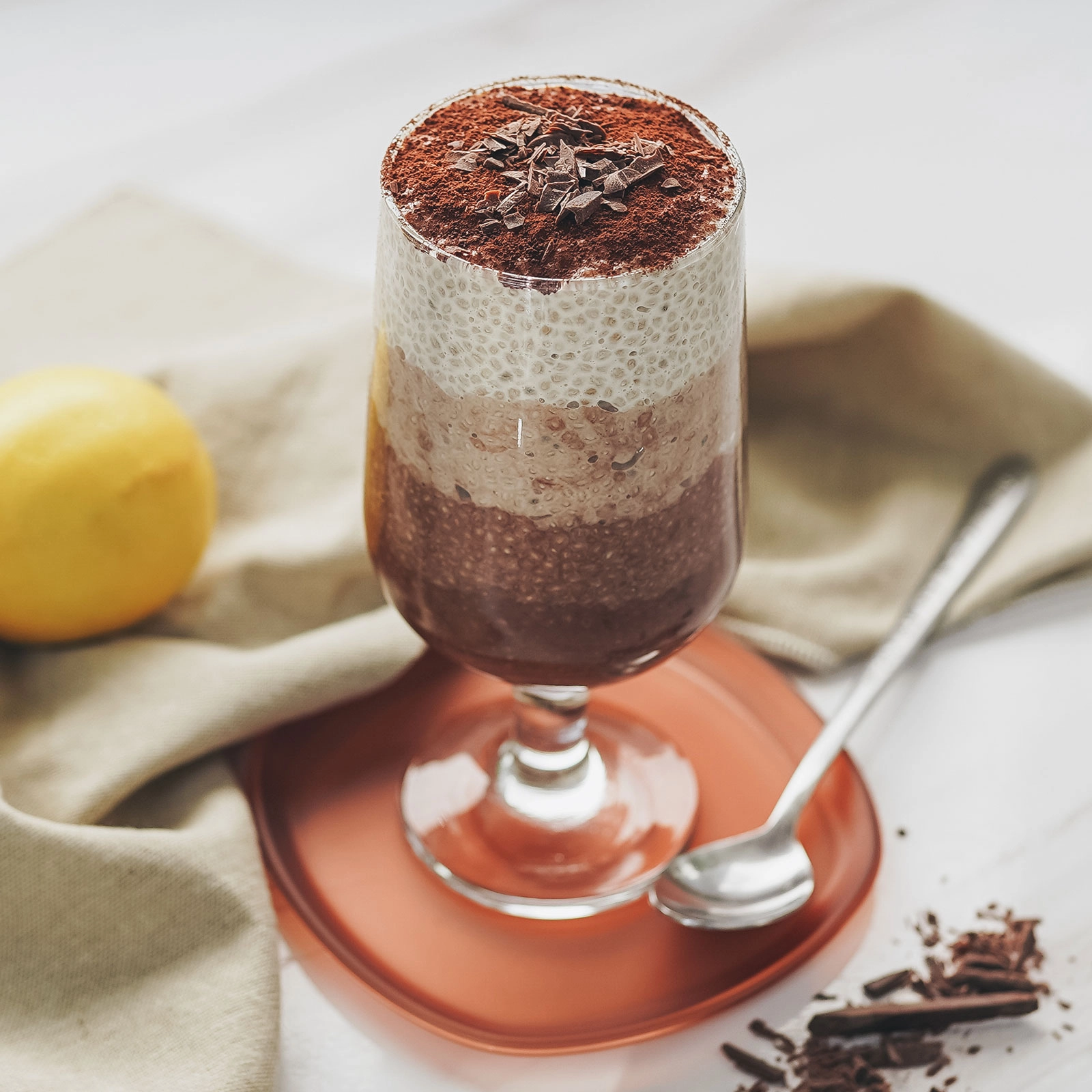 Tiramisu Chia Pudding - Chloe Ting Recipes