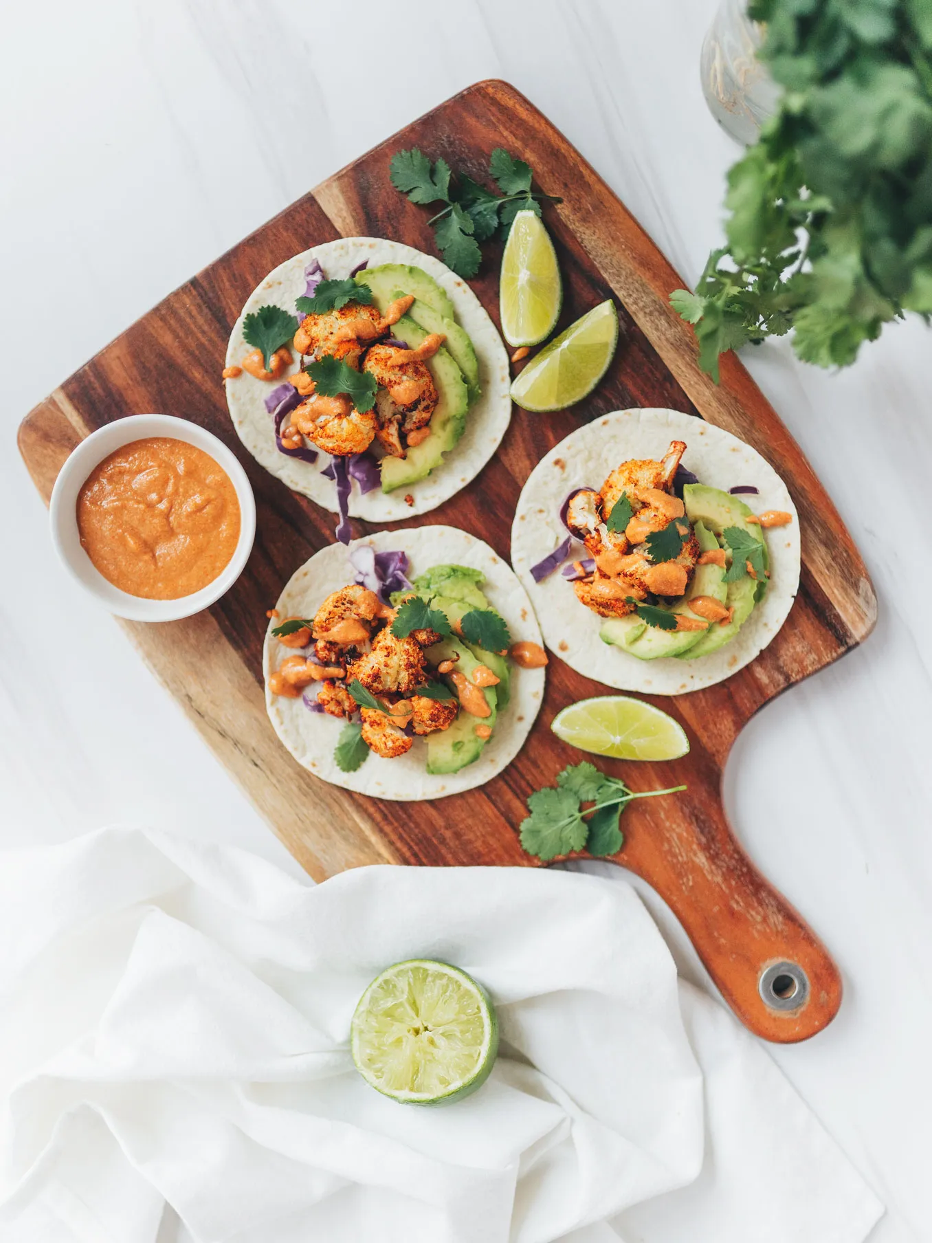 Chipotle Cauliflower Tacos - Chloe Ting Recipes