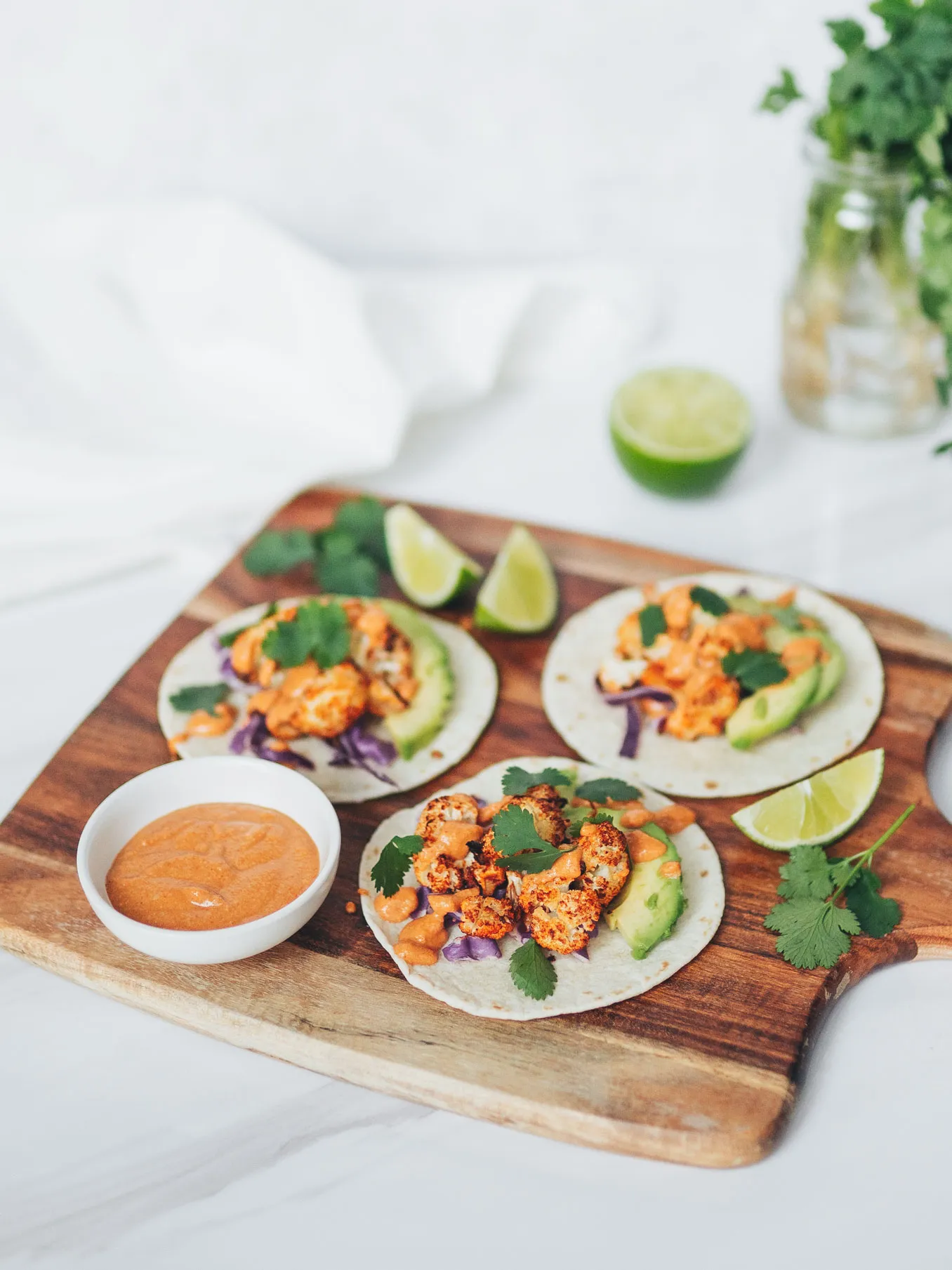 Chipotle Cauliflower Tacos - Chloe Ting Recipes