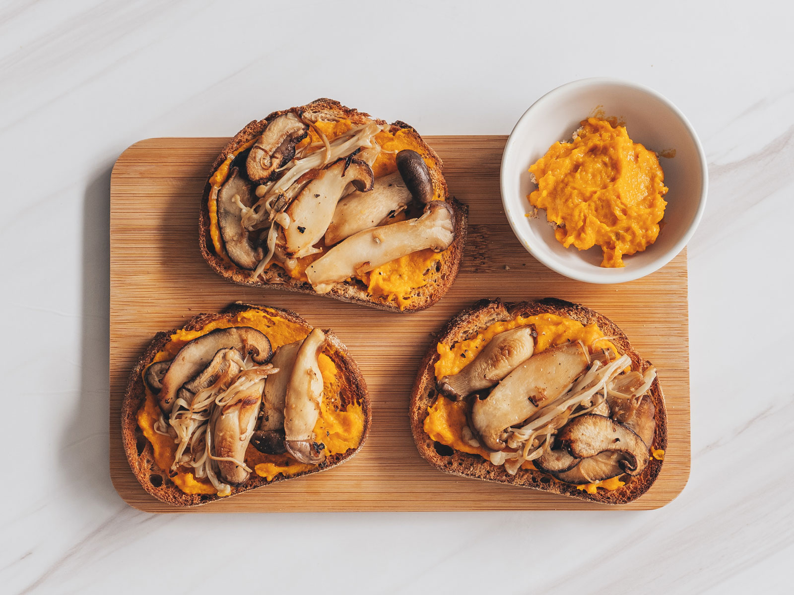 Pumpkin Mushroom Bruschetta - Chloe Ting Recipes