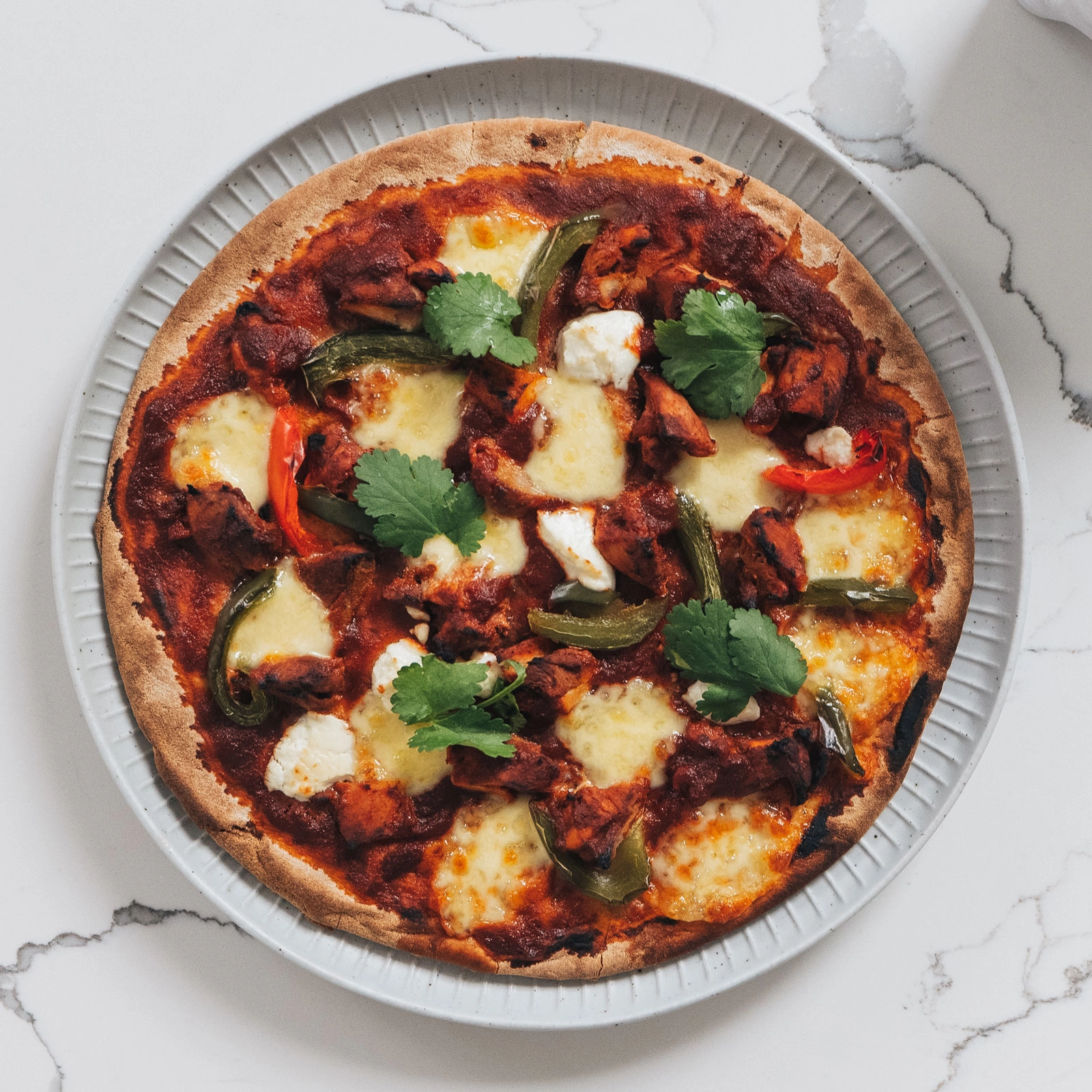 Cheesy BBQ Chicken Pizza - Chloe Ting Recipes