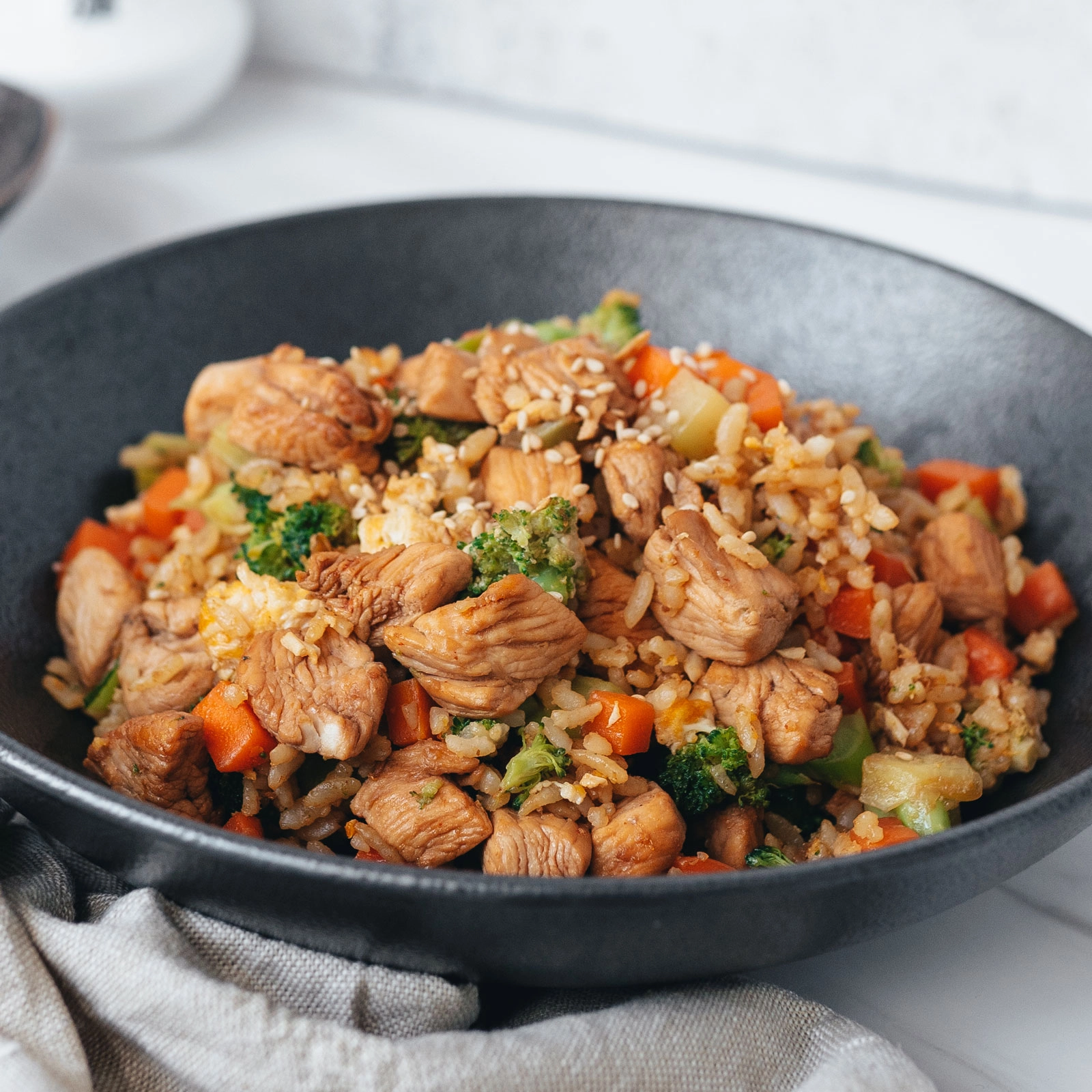 High Protein Chicken Fried Rice - Chloe Ting Recipes