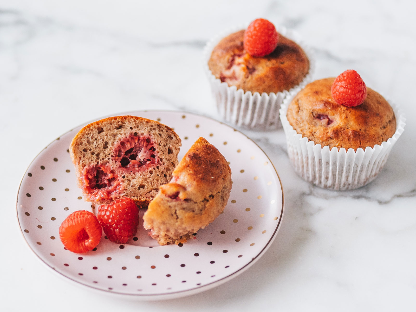 Healthy Lemon Raspberry Muffins - Chloe Ting Recipes